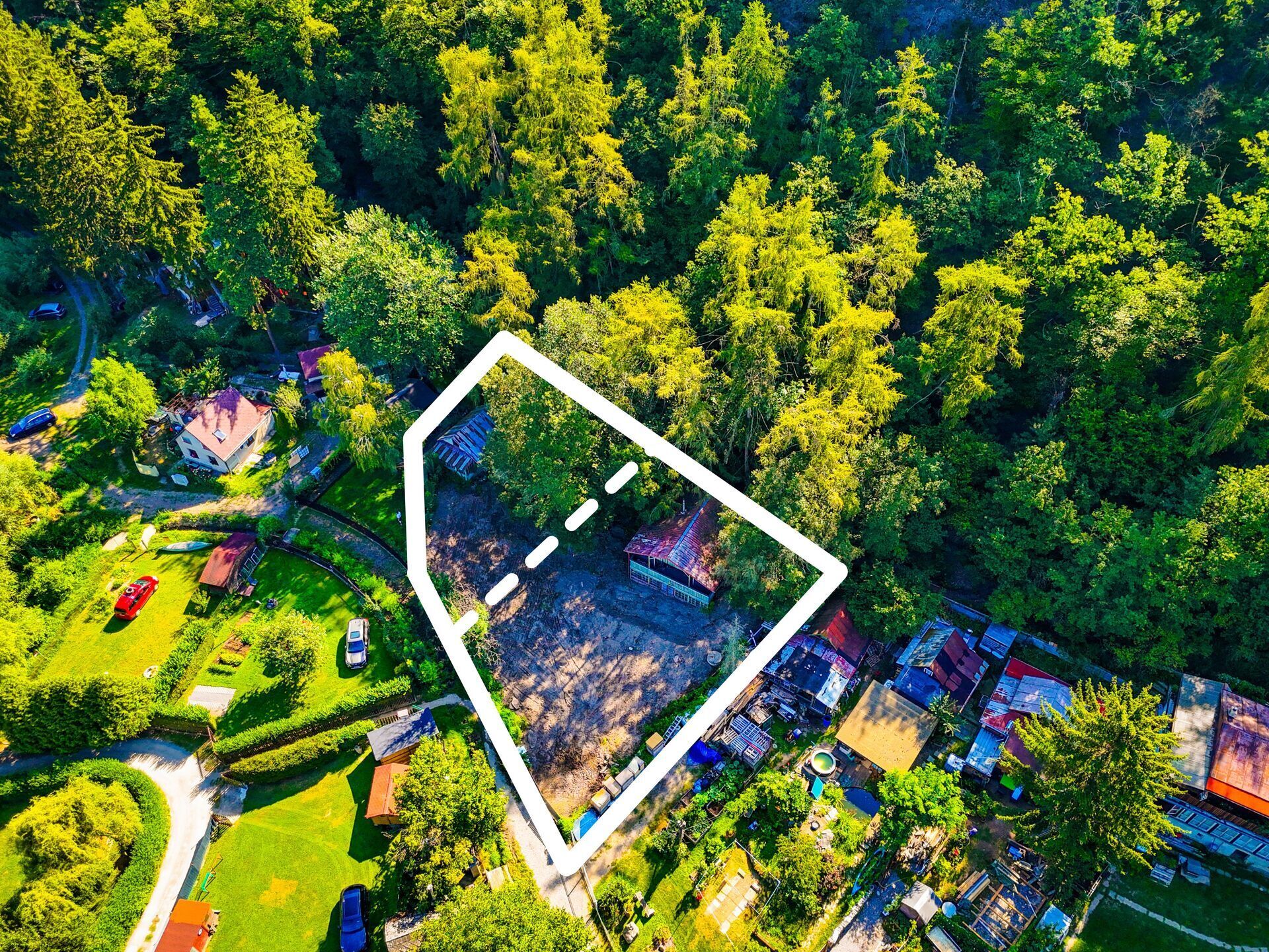 Pozemek o velikosti 710 m2